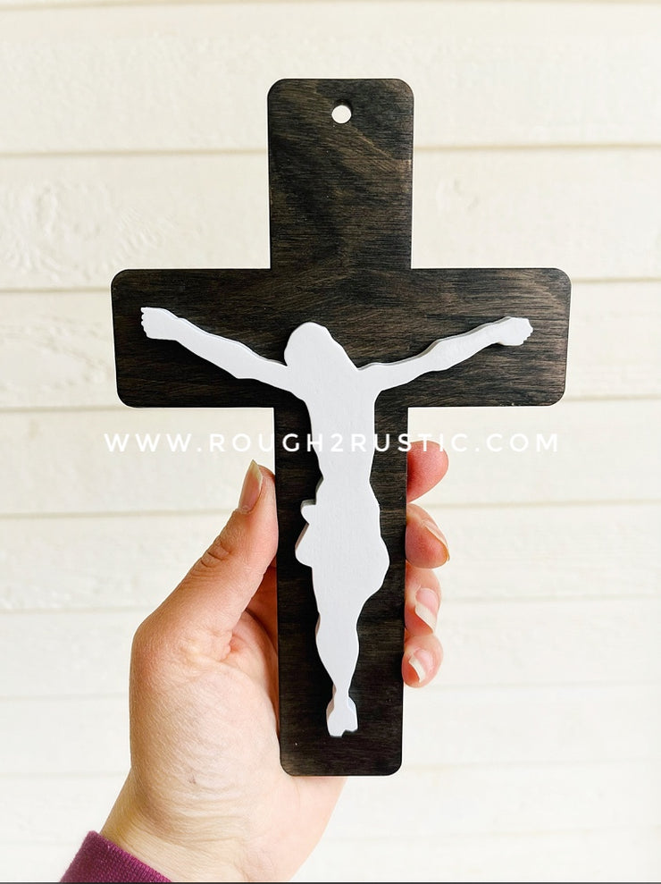 8 Inch Wall Crucifix – Rough 2 Rustic